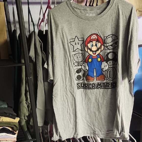 Nintendo | Shirts & Tops | Nintendo Super Mario Gray Tshirt | Poshmark